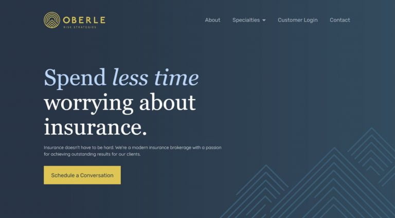 Project Highlight: Oberle Risk Strategies – Pink Robot Studios